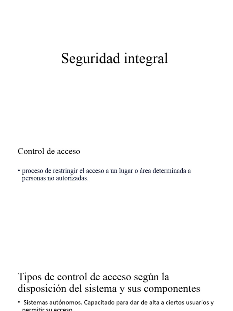 Seguridad Integral | PDF