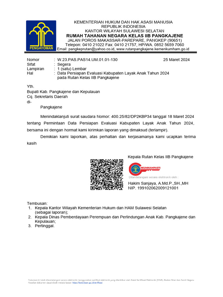 Surat Ke Sekda | PDF