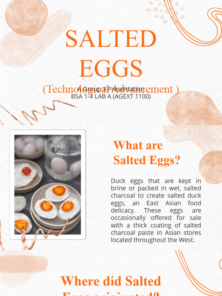 Salted Eggs File | PDF | Water | Foods