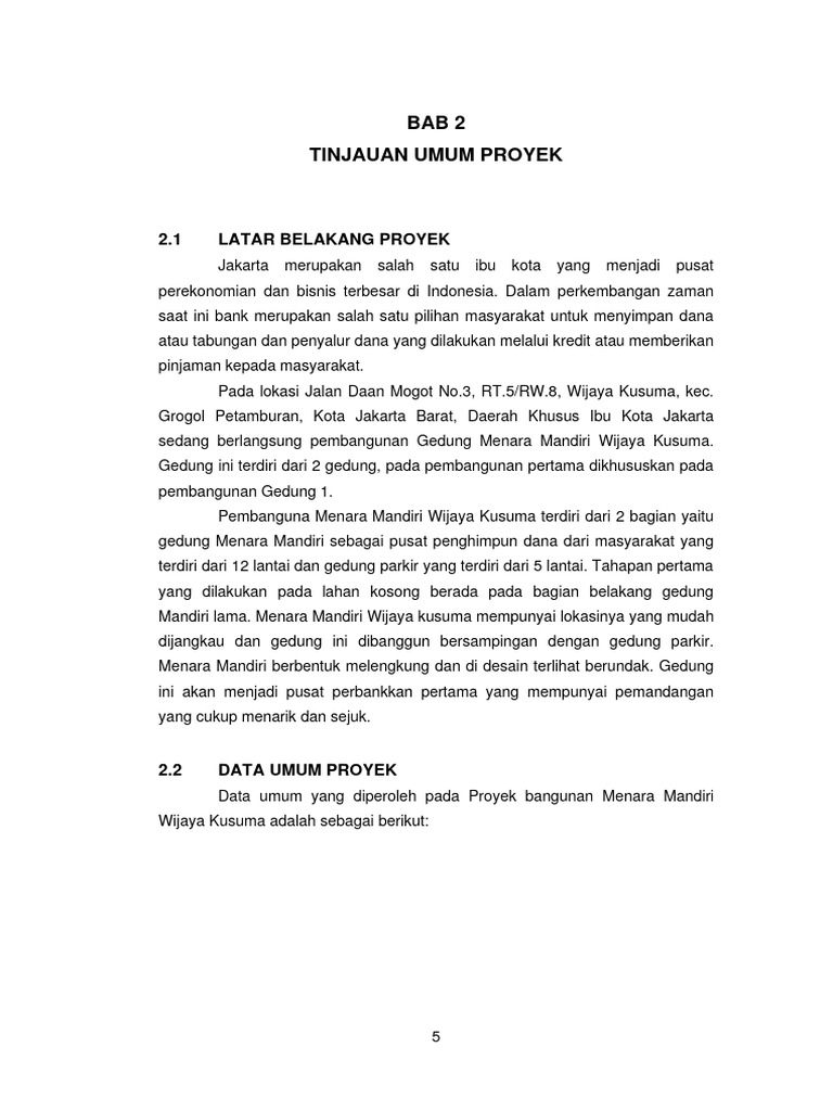 Bab 2 Tujuan Umum Proyek | PDF