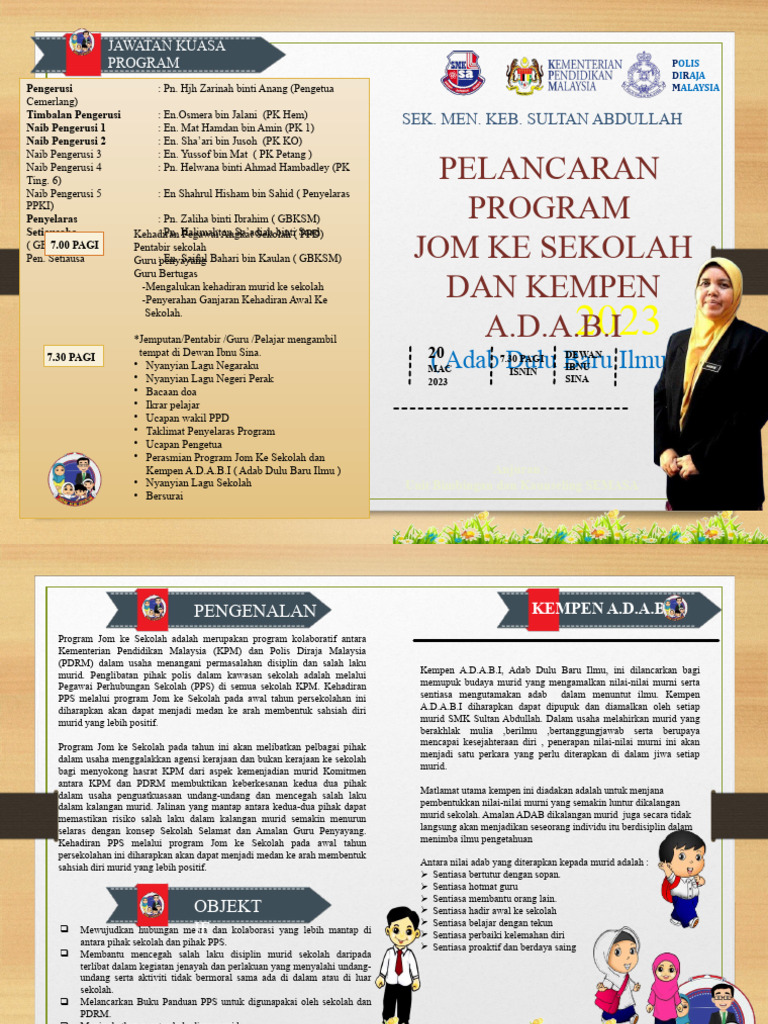 Buku Program Jom Ke Sekolah 2023 | PDF