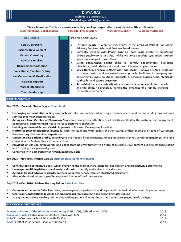 Divya Raj | PDF | Sales | Business