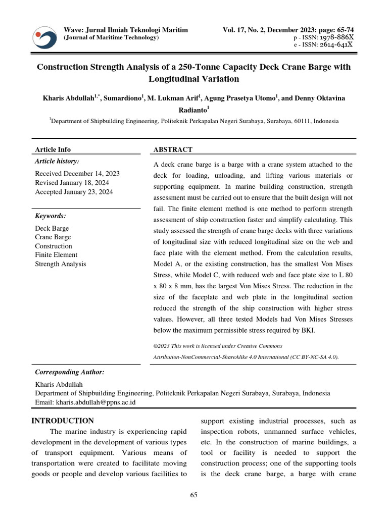 Naskah 2 Layout | PDF | Finite Element Method | Crane (Machine)