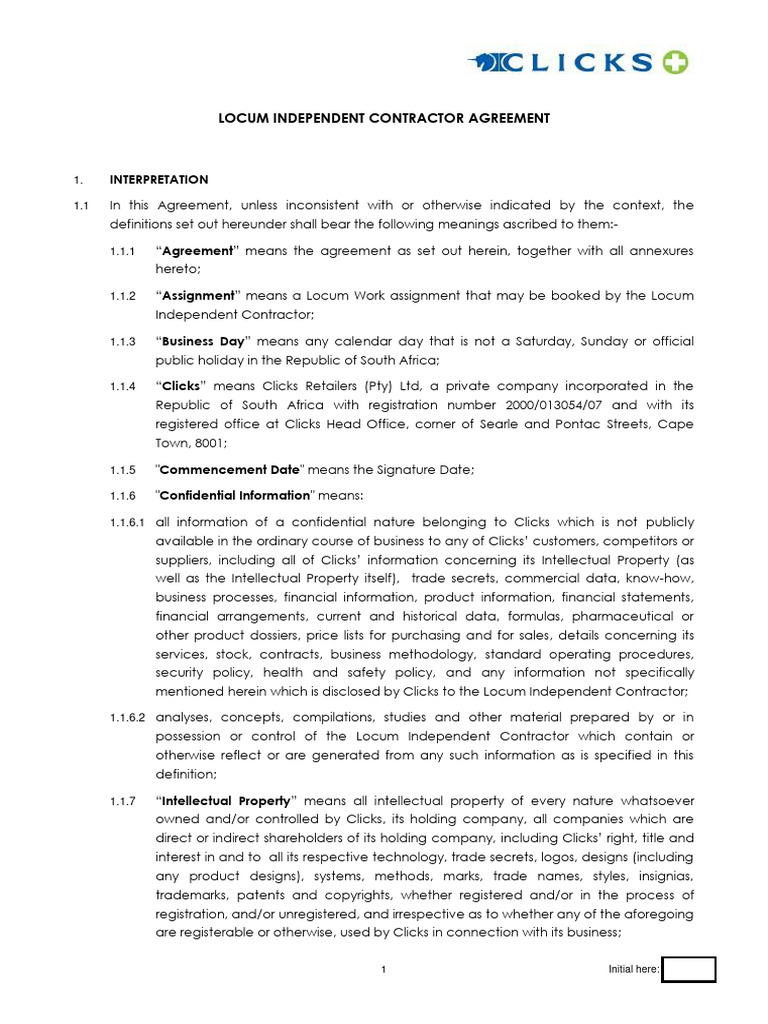 Locum Agreement 2 | PDF | Pharmacist | Breach Of Contract
