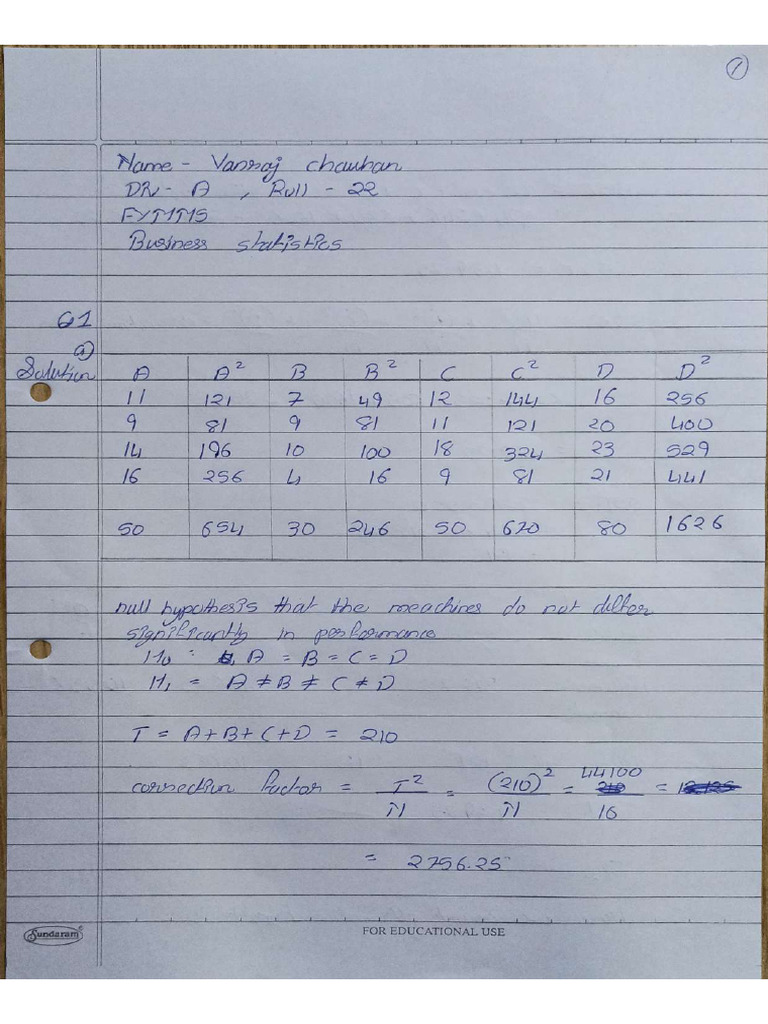 2024 Business Statistics Paper Solve | PDF