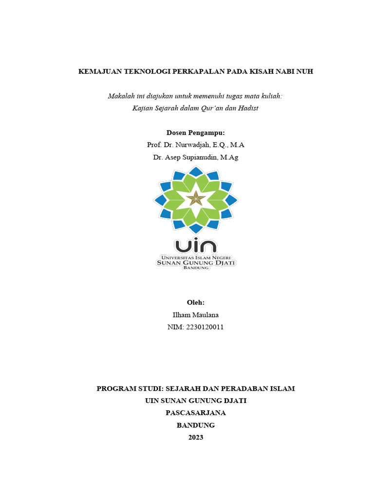 Teknologi Perkapalan Nabi Nuh As | PDF
