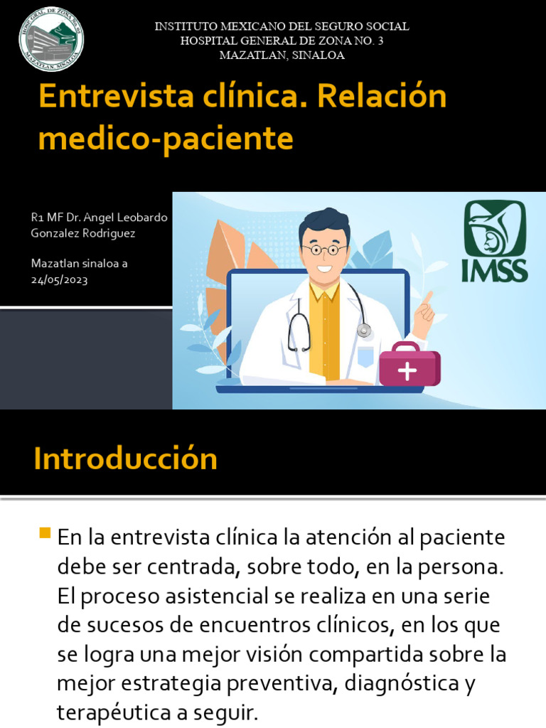 Entrevista Clínica: Relación Médico-Paciente | PDF | Médico | Clínica