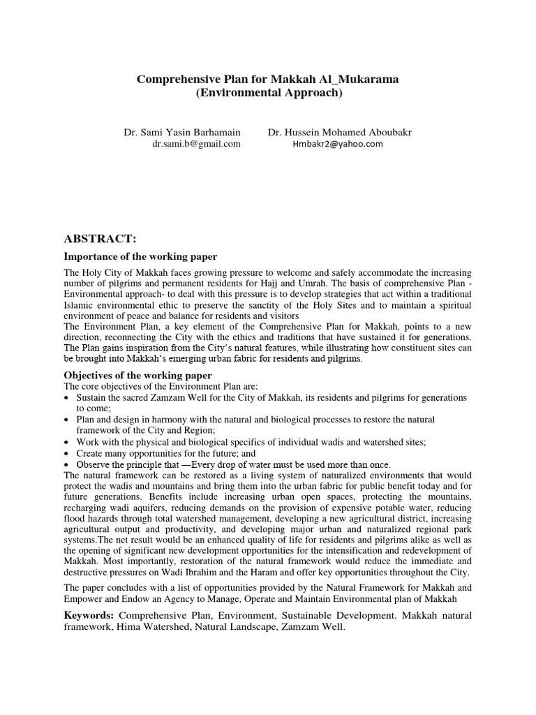 Comprehensive Plan For Makkah Al Mukaram | PDF | Drainage Basin ...