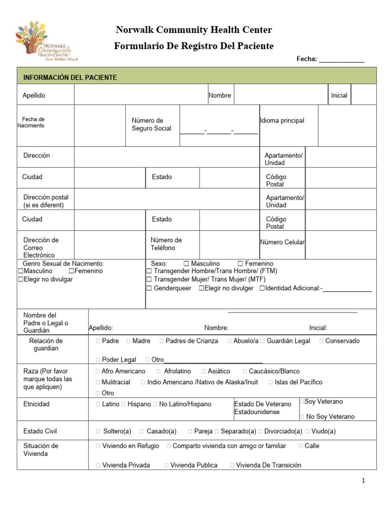 NCHC Registration Form Spanish 2019 | PDF | Raza y etnicidad en el ...