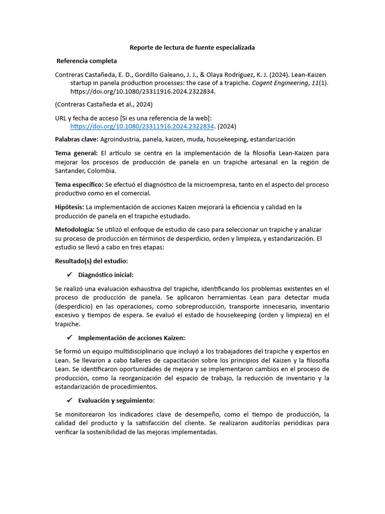 (ACV - S03) Semana 03 - Tarea - Presentación Del Reporte de Lectura 1 ... (ACV - S03) Semana 03 - Tarea - Presentación Del Reporte de Lectura 1 ...