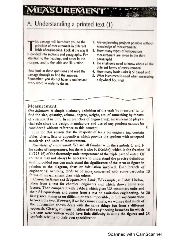 Bahinggris Measurement | PDF