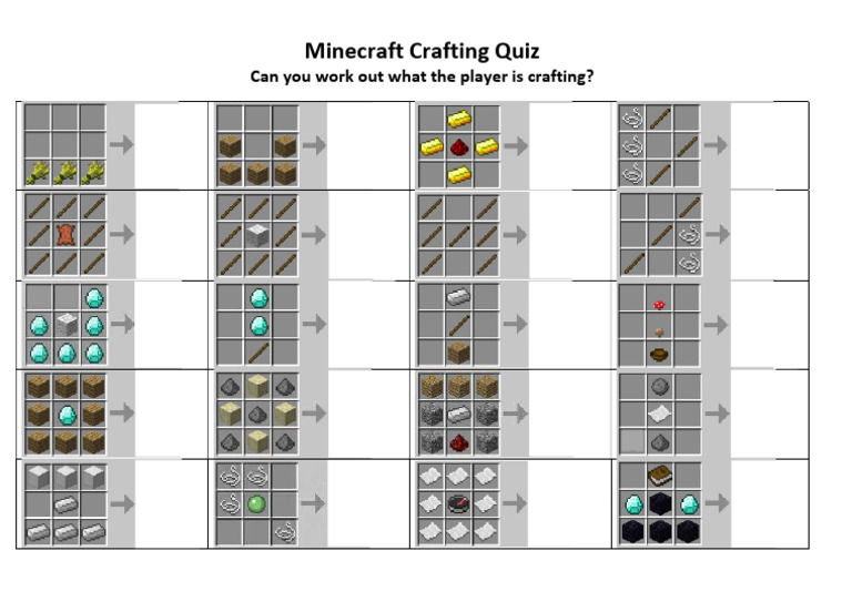 minecraft-crafting-quiz | PDF