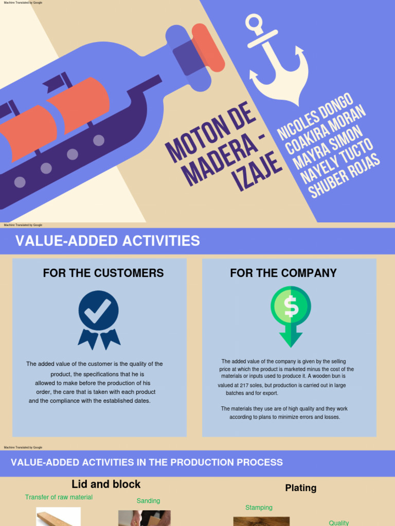 Example of Breakdown of Activities | PDF | Lean Manufacturing | Machines