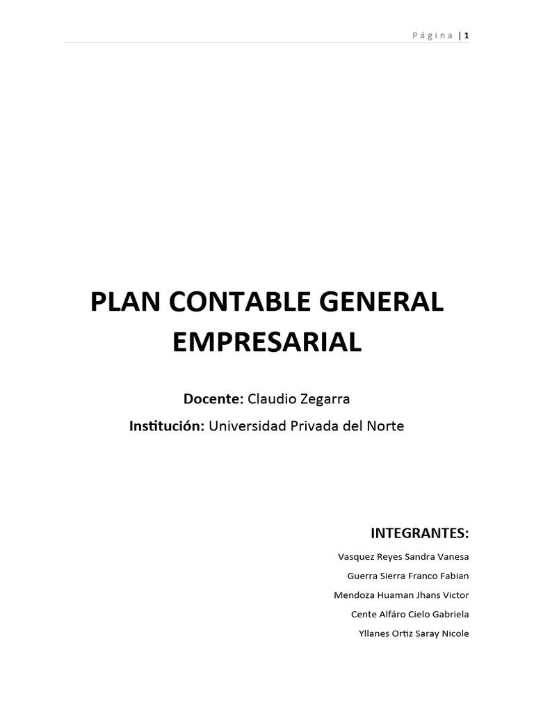 Plan Contable General Empresarial | PDF | Contabilidad | normas ...