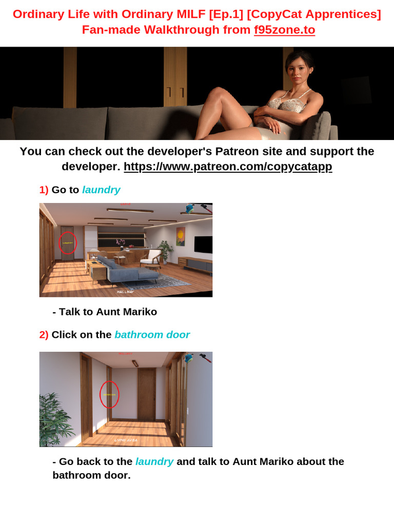 Ordinary Life With Ordinary M Ep.1 v2.2 Walkthrough | PDF | Home