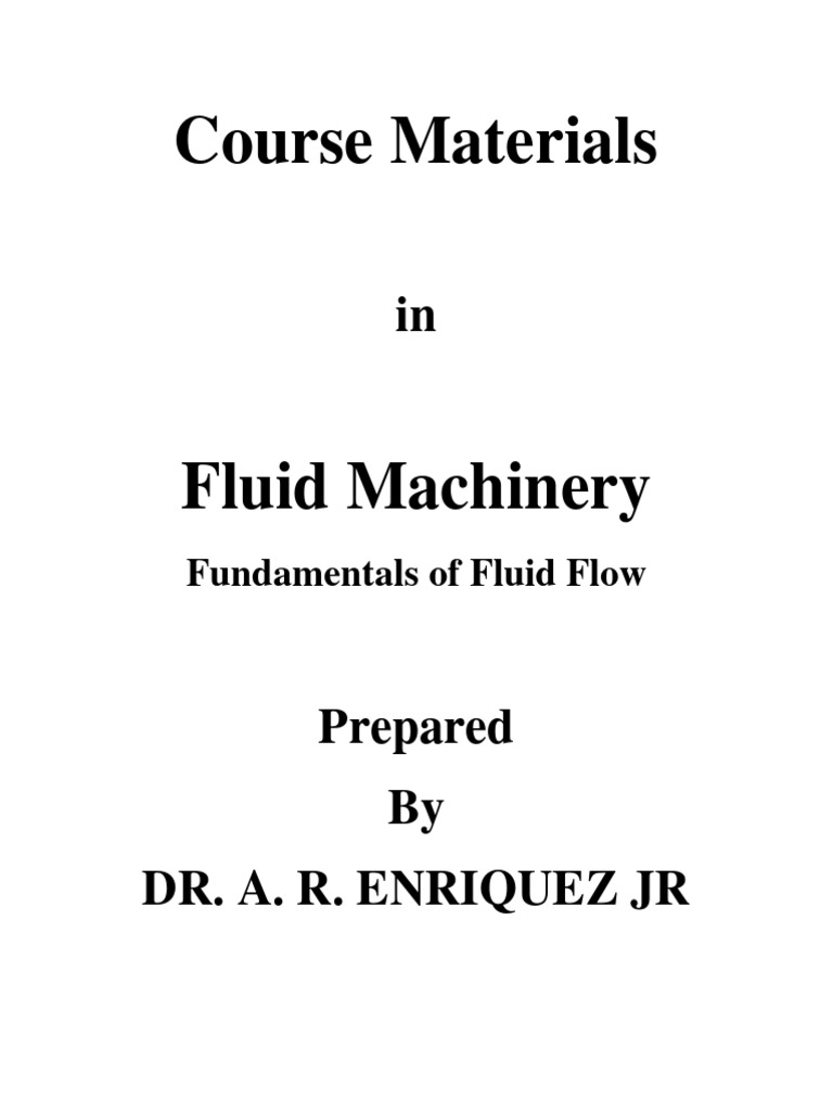 Course Materials in MEFMAC30 - Fundamentals of Fluid Flow | PDF | Fluid Dynamics | Discharge ...