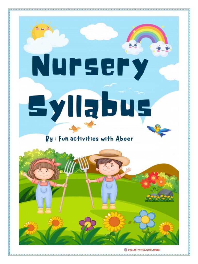 Nursery Syllabus Part - 1 | PDF