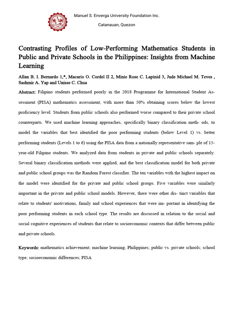RRL Done1 | PDF | Programme For International Student Assessment | Mathematics