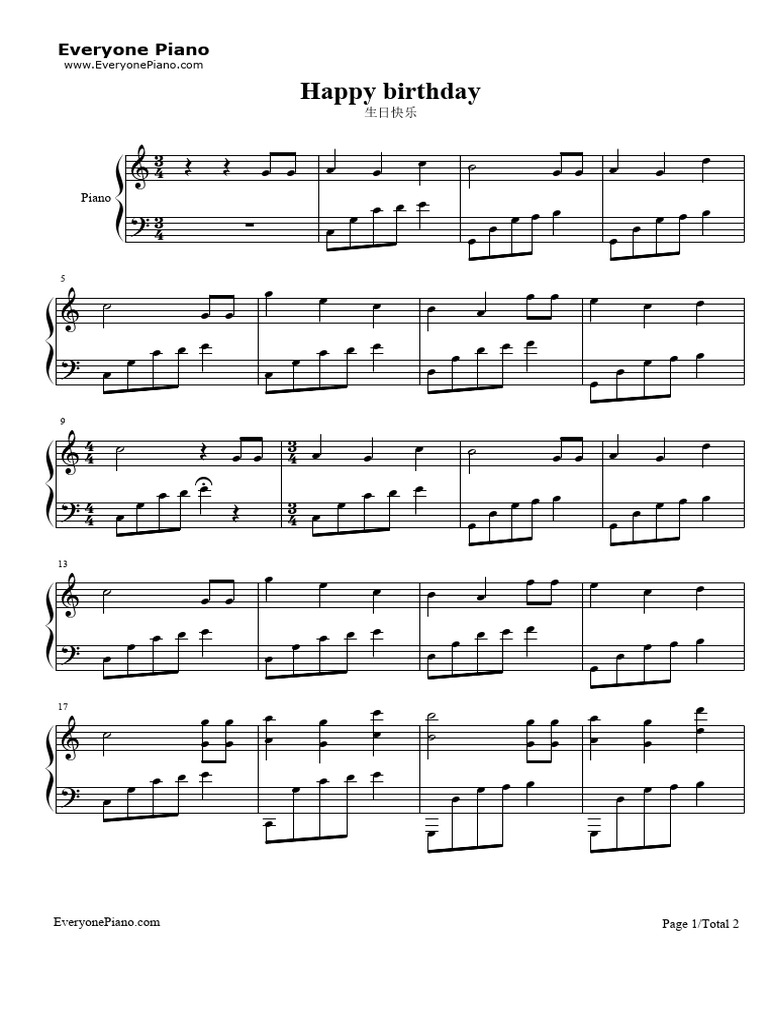 Piano Sheet for Beginners | PDF