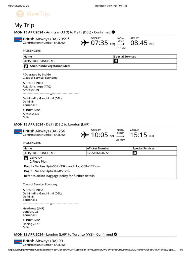 Final Ticket | PDF