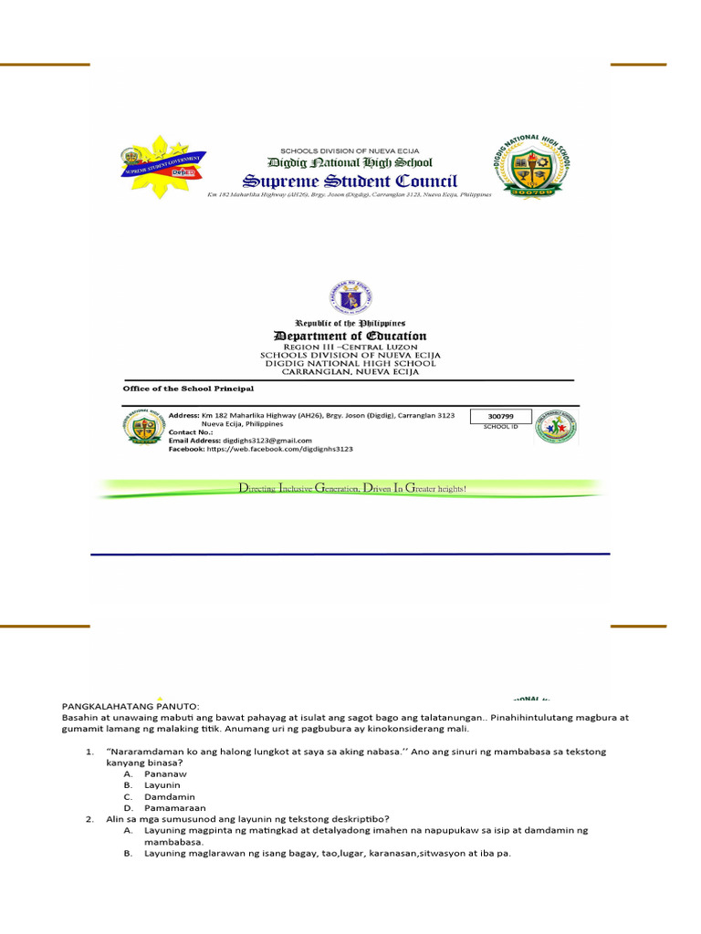 Filipino 11 Reviewer | PDF