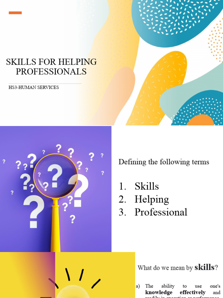 Skills for Helping Professionals | PDF | Psychotherapy | Psychology