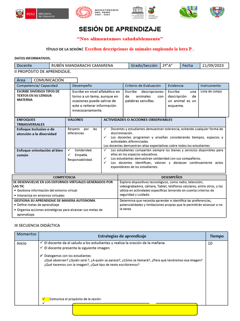1°c Ruben Comunicacion 4 (Sem7) | PDF | Aprendizaje | Maestros