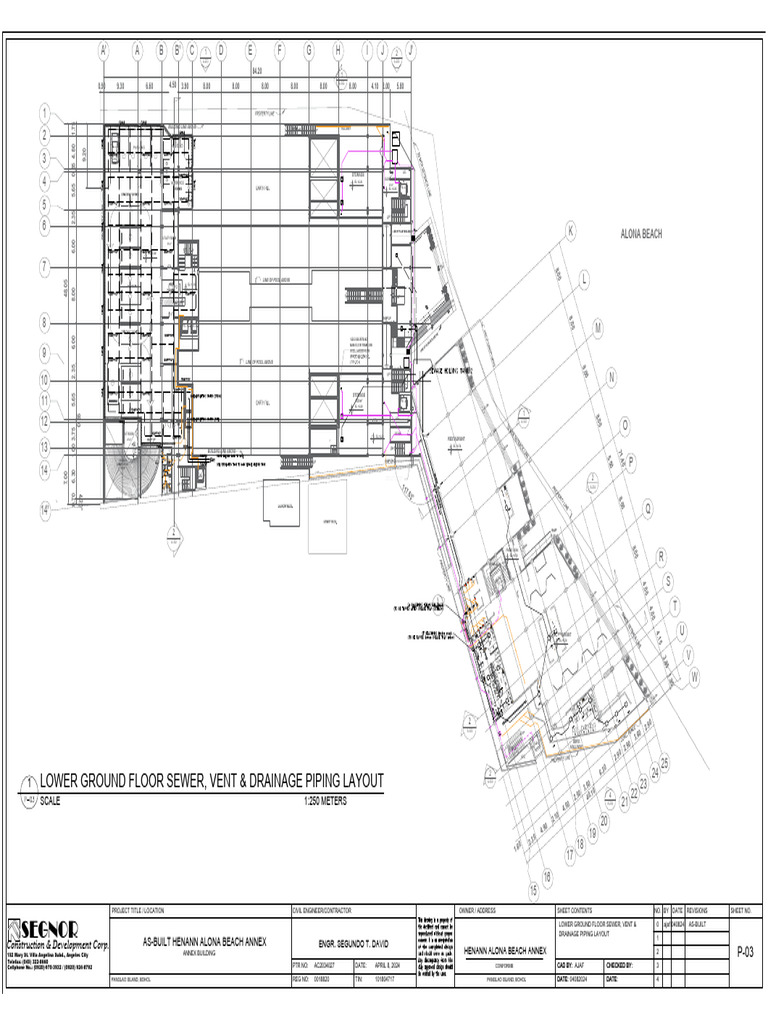 As-Built Drainage Layout for Segnor | PDF | Hydraulic Engineering ...