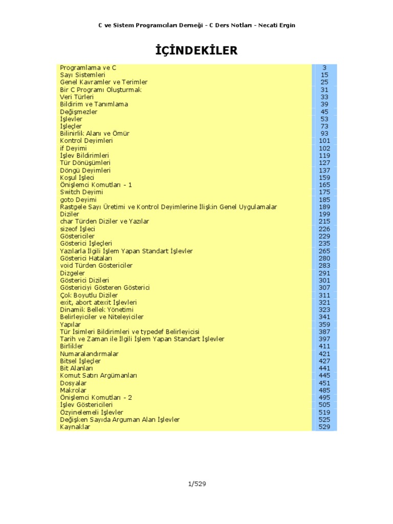 C Programlama Kitabı Necati Ergin Pdf