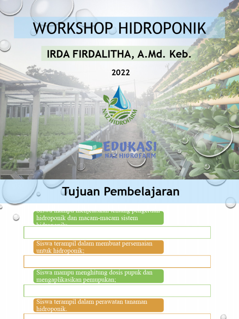 Modul 1. Pengertian Dan Sistem Hidroponik | PDF | Teknologi & Rekayasa