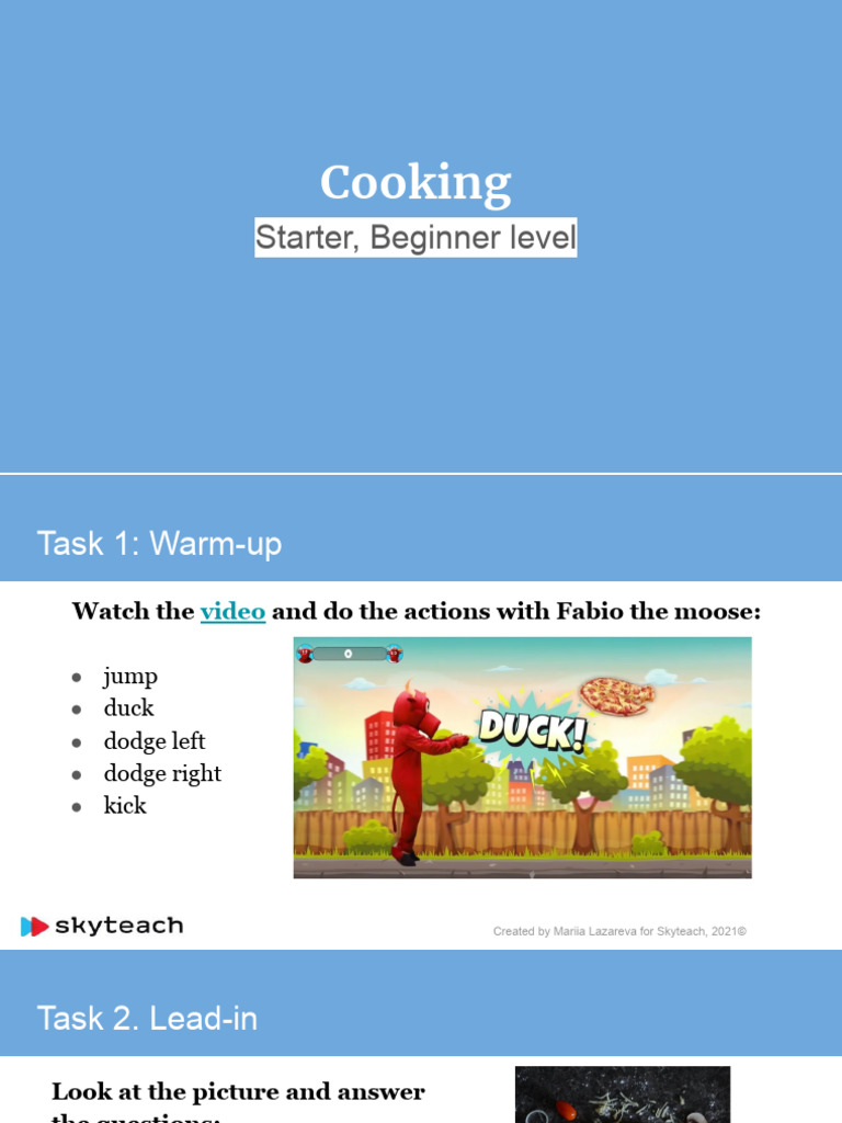 Cooking Worksheet | PDF | Pizza | Food And Drink Preparation