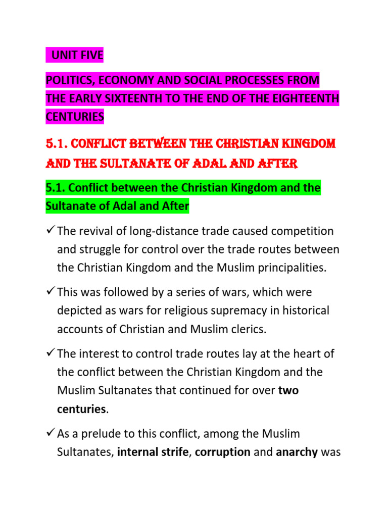 Unit Five | PDF | Ethiopia