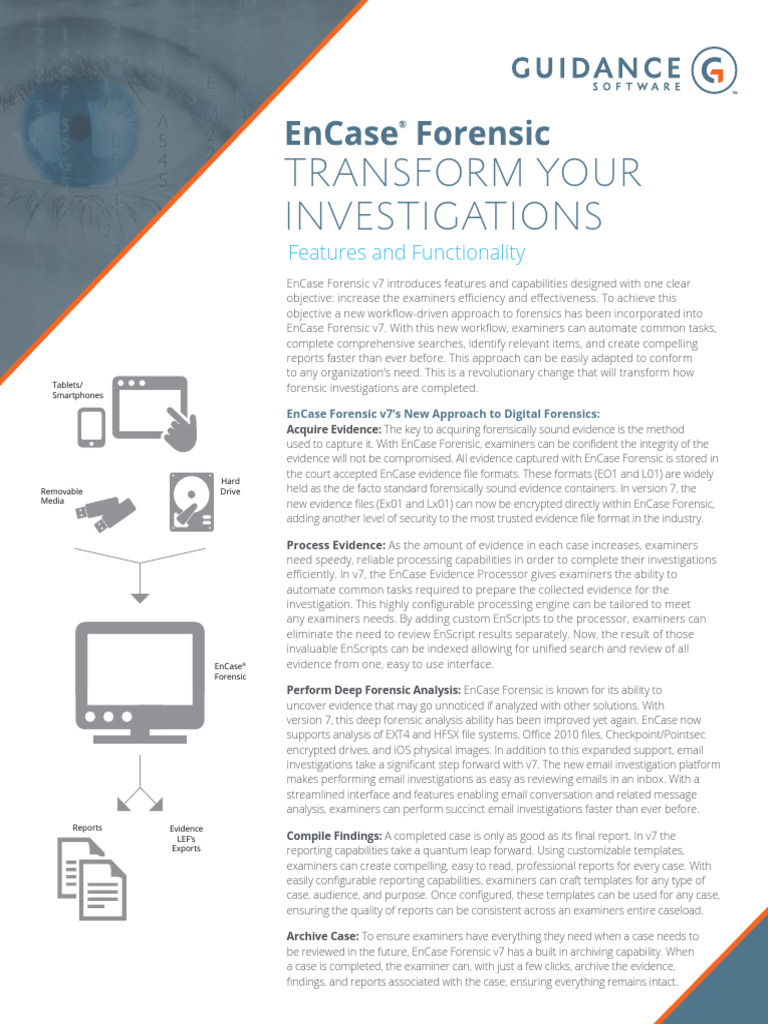 EnCase Forensic Transform Your Investigations | PDF | Ios | Software
