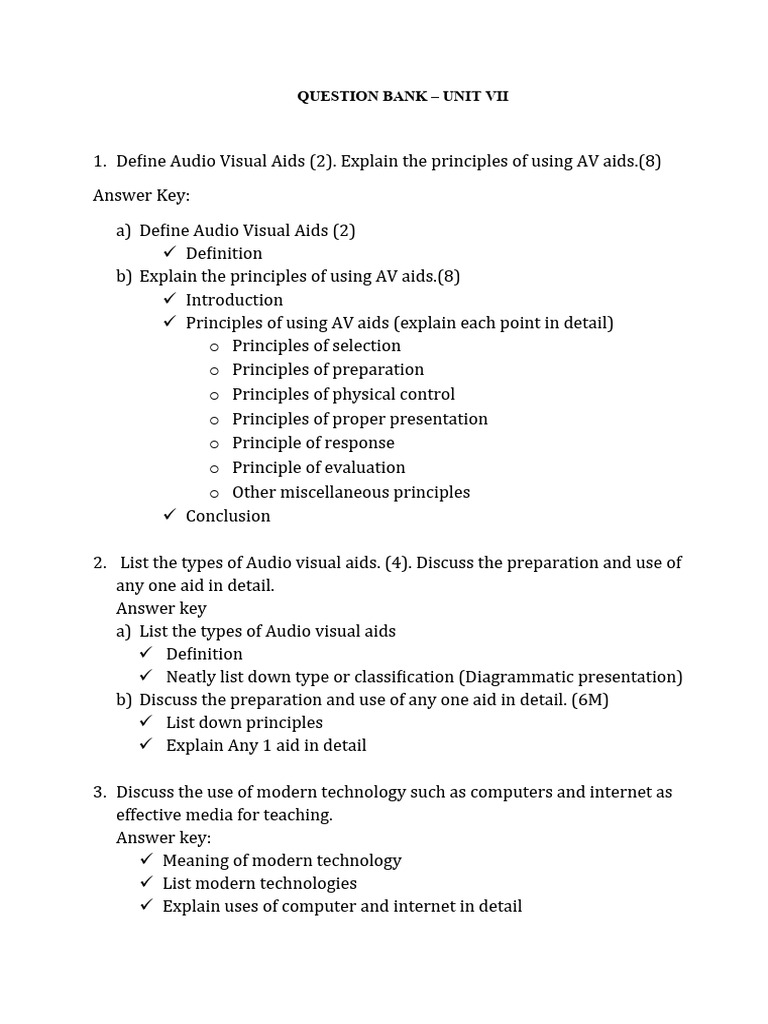 Audio Visual Aids: Principles & Types Guide | PDF | Display Technology ...