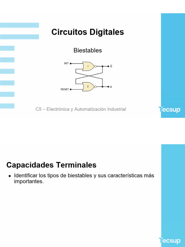 Tipos de Biestables en Circuitos Digitales | PDF | Diseño electronico ...