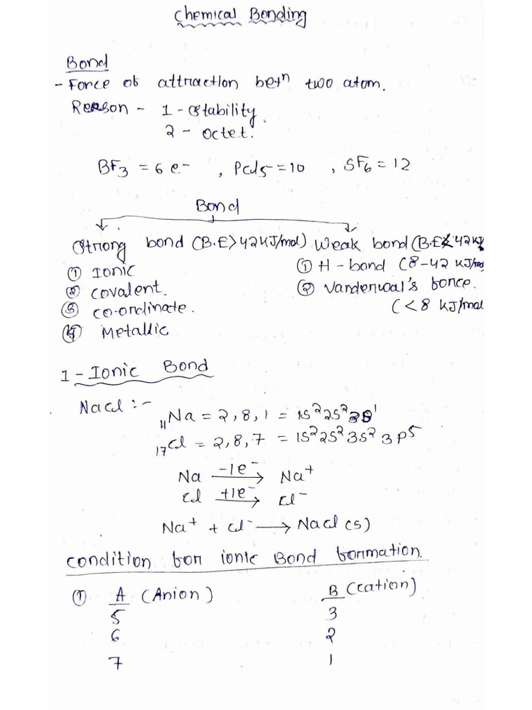 Chemical Bonding 1 | PDF