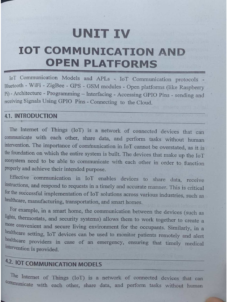 Es and IoT Unit 4 | PDF