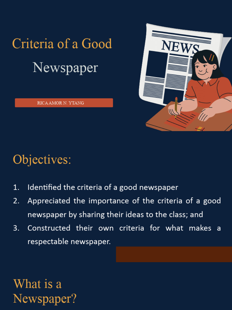 Criteria of A Good Newspaper | PDF | Newspapers | News