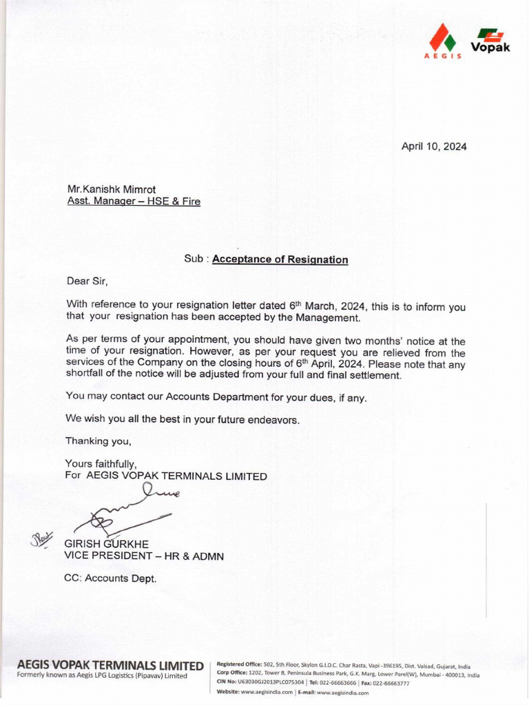 Relieving Documents | PDF