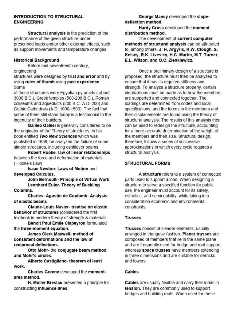 Struct Intro Reviewer | PDF | Bending | Beam (Structure)