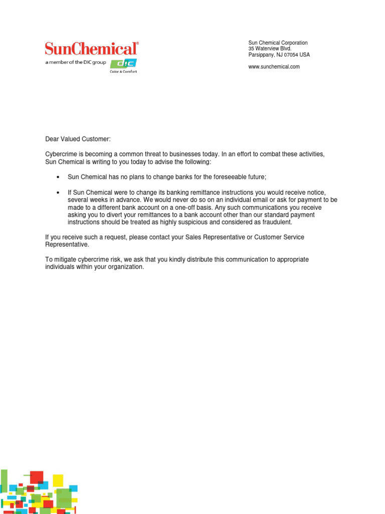 Fraud Communication Letter | PDF