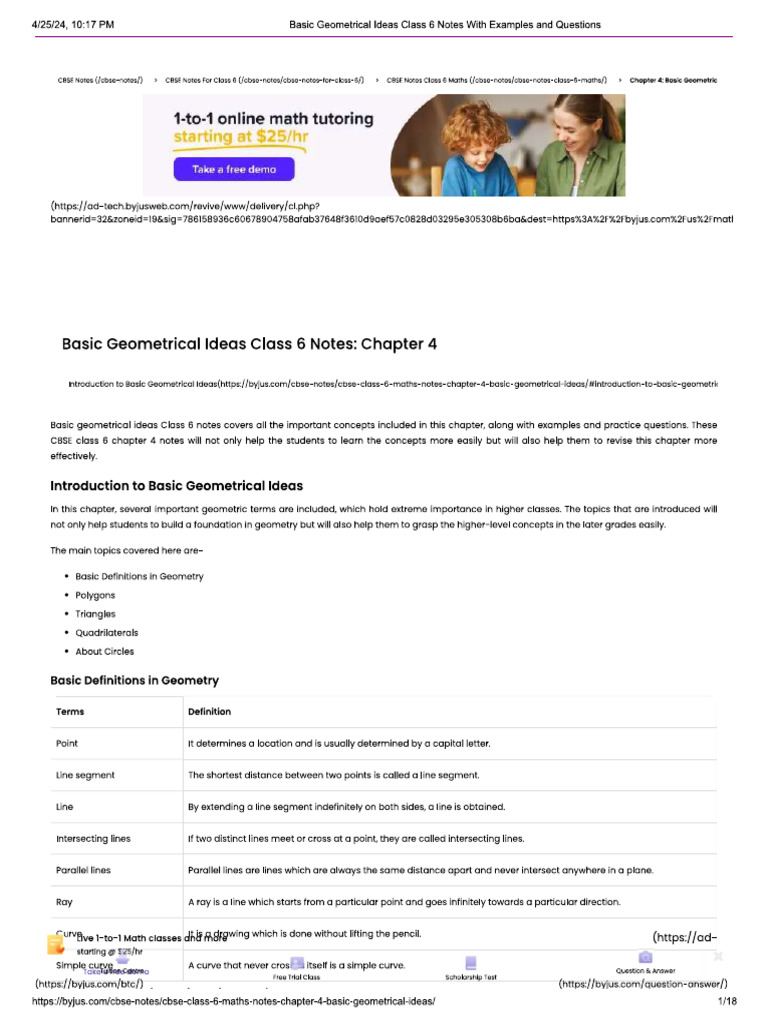 Byjus School Notes | PDF