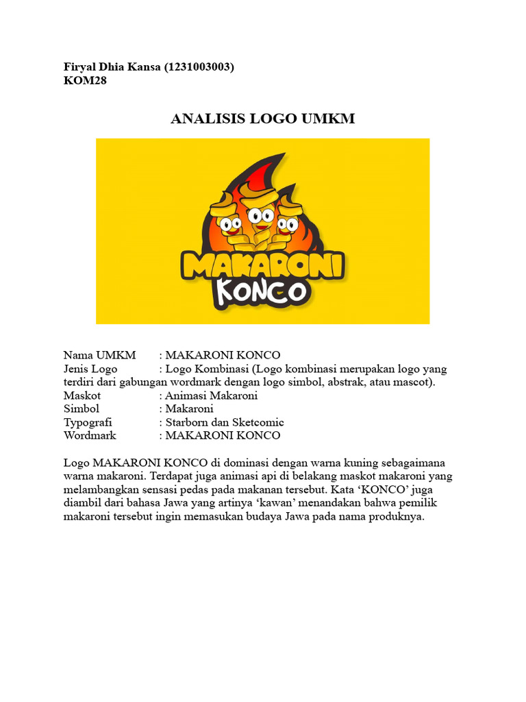 Analisi Logo UMKM | PDF