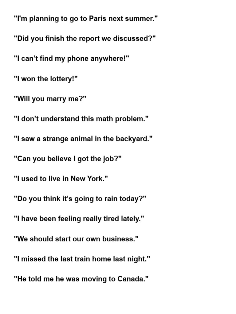 Game Reported Speech | PDF