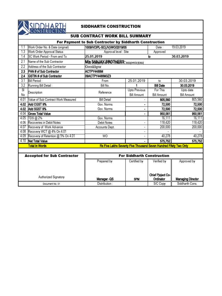 Sanjay Brothers RAB - 01 | PDF | Economies