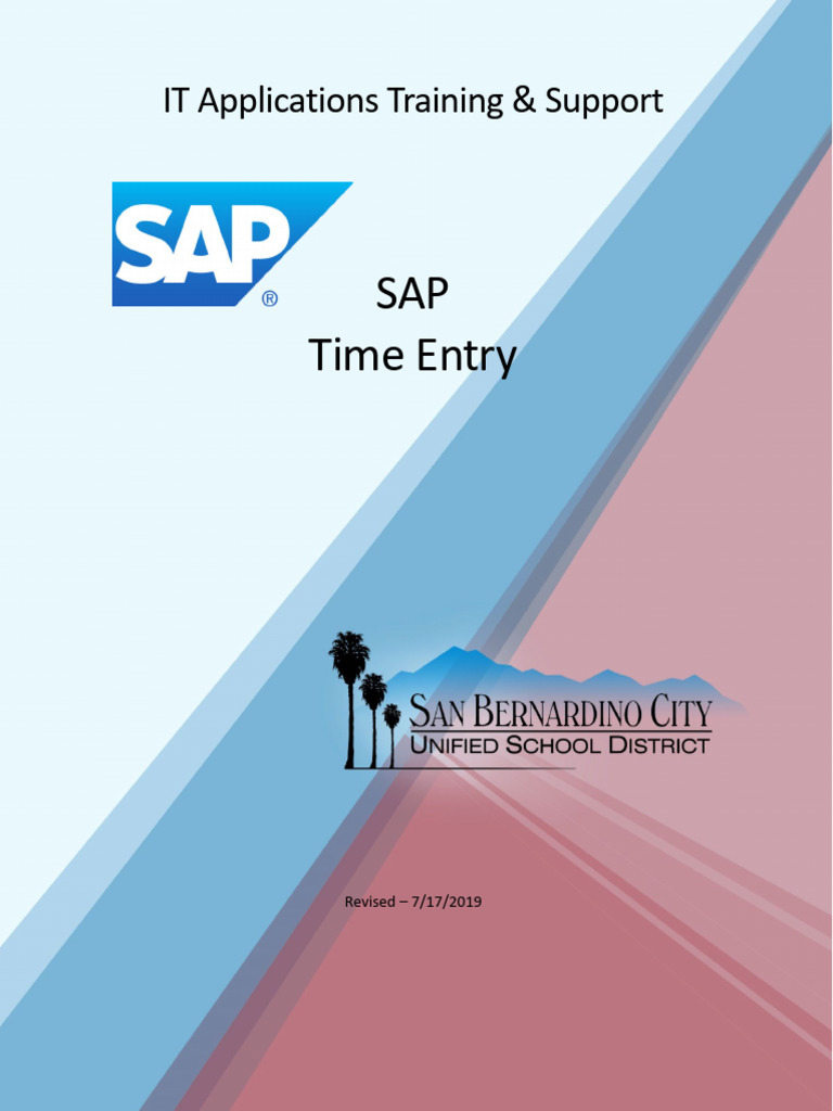 SAP Time Entry Training Guide | PDF | Icon (Computing) | Login