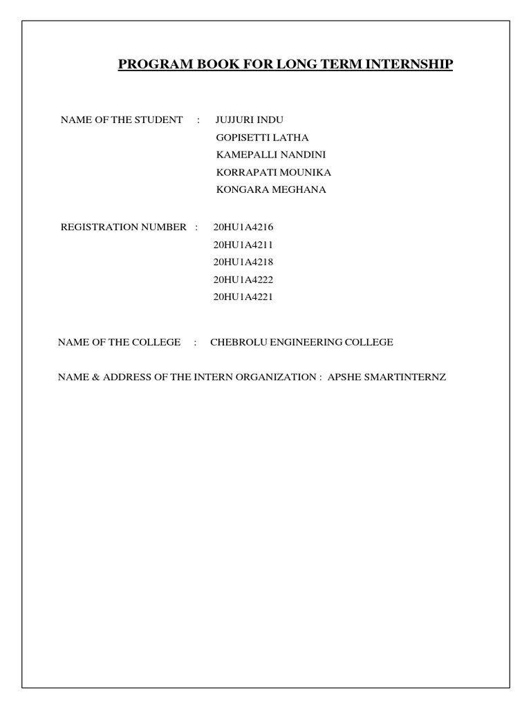 Group Long Term Internship | Download Free PDF | Statistical Classification | World Wide Web