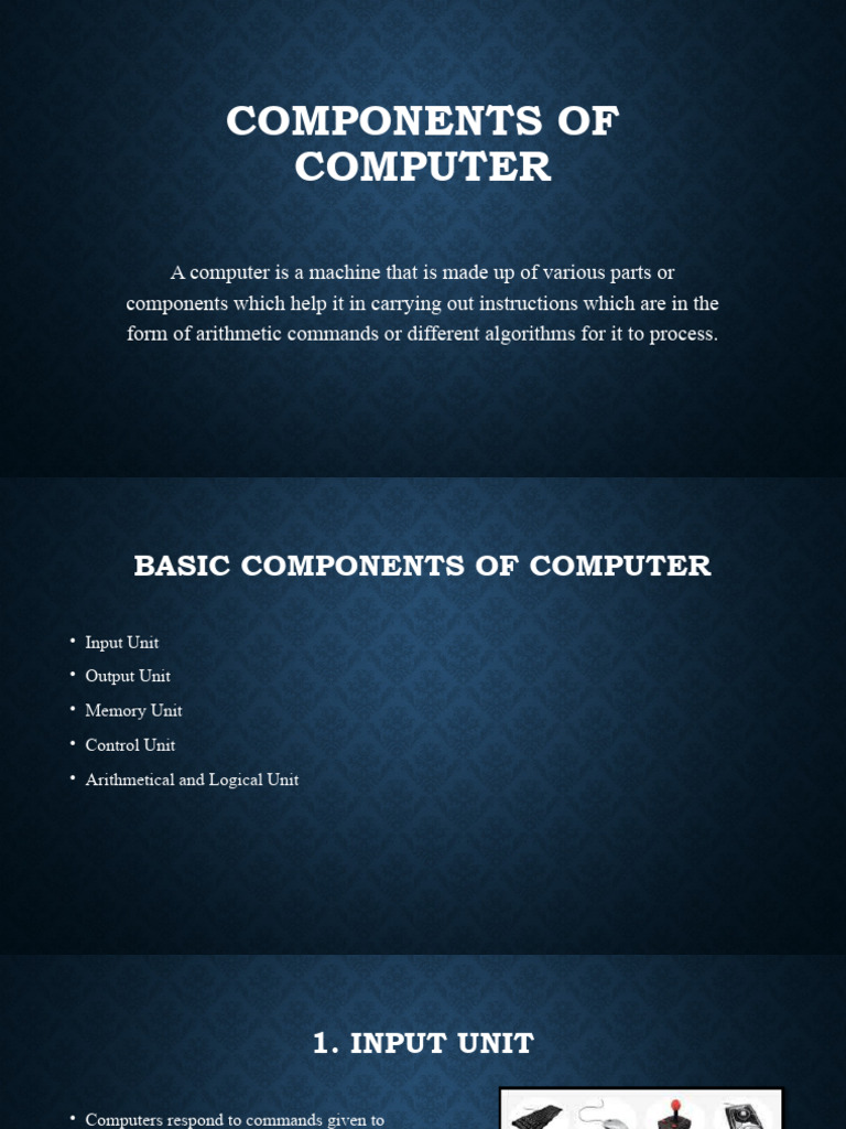 Perado W Components Of Computer Pdf Computer Data Storage Input