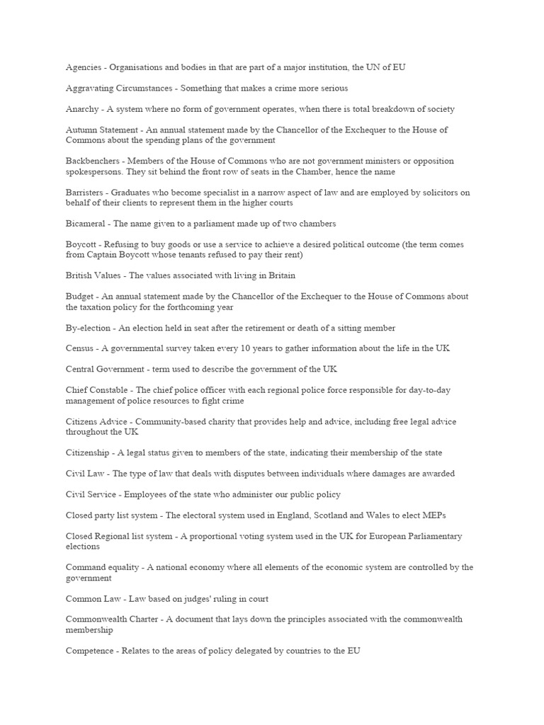 Global Citizenship Igcse Vocab | PDF | European Union | Human Rights