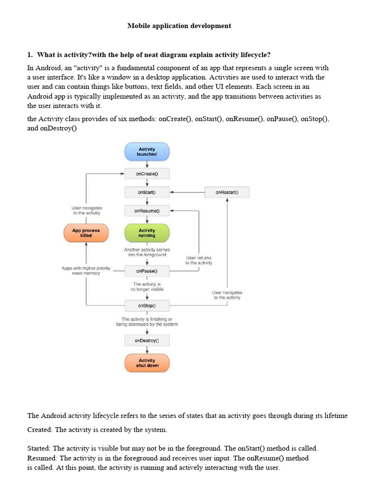 Mobile Application Development | Download Free PDF | Android (Operating System) | Menu (Computing)